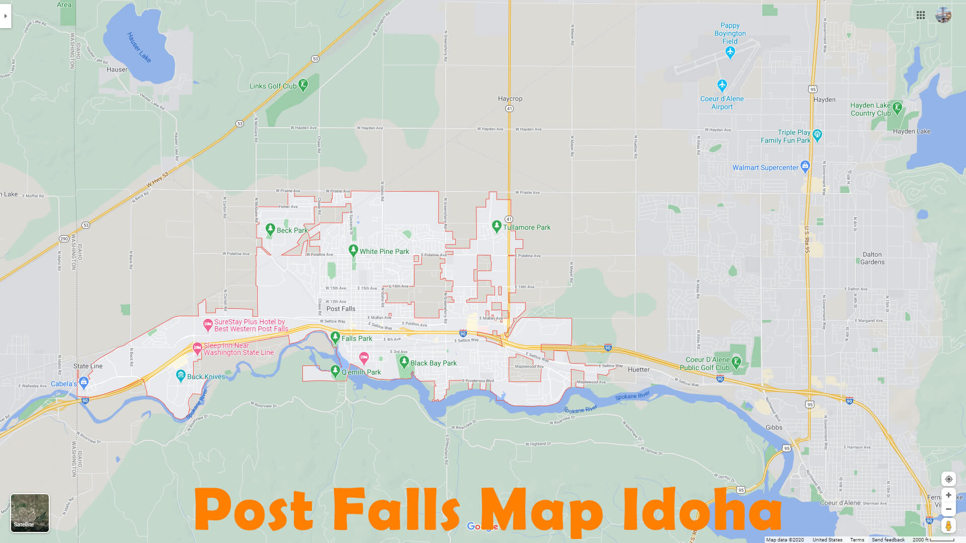 Post Falls Idaho Map Post Falls Idaho Map